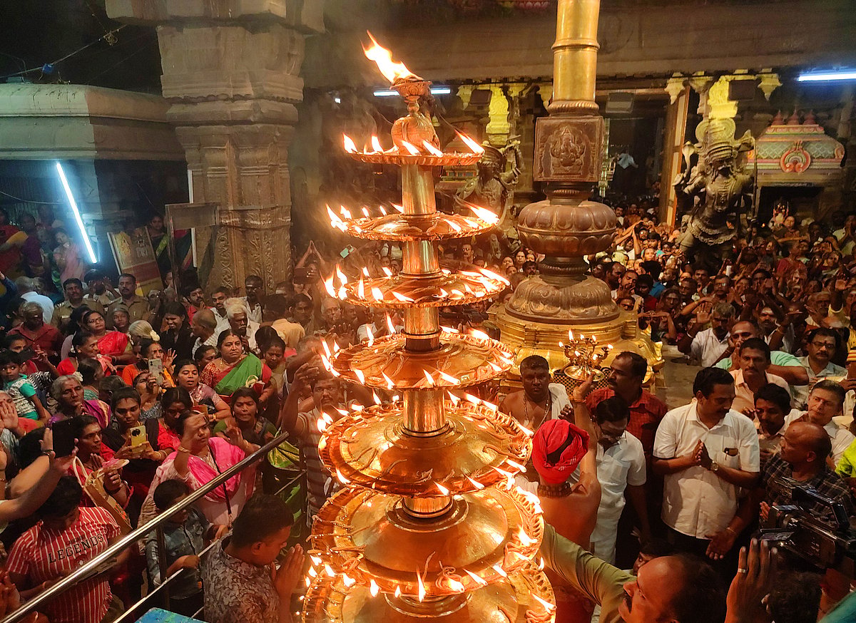 திருநெல்வேலி: பத்ர தீபத் திருவிழா... தீபங்களில் ஜொலித்த நெல்லையப்பர் ...
