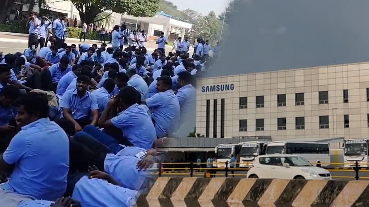 Samsung: 'கலவரம் பண்றோம்னு சொல்லி சஸ்பெண்ட் பண்றாங்க!'- உள்ளிருப்பு ...