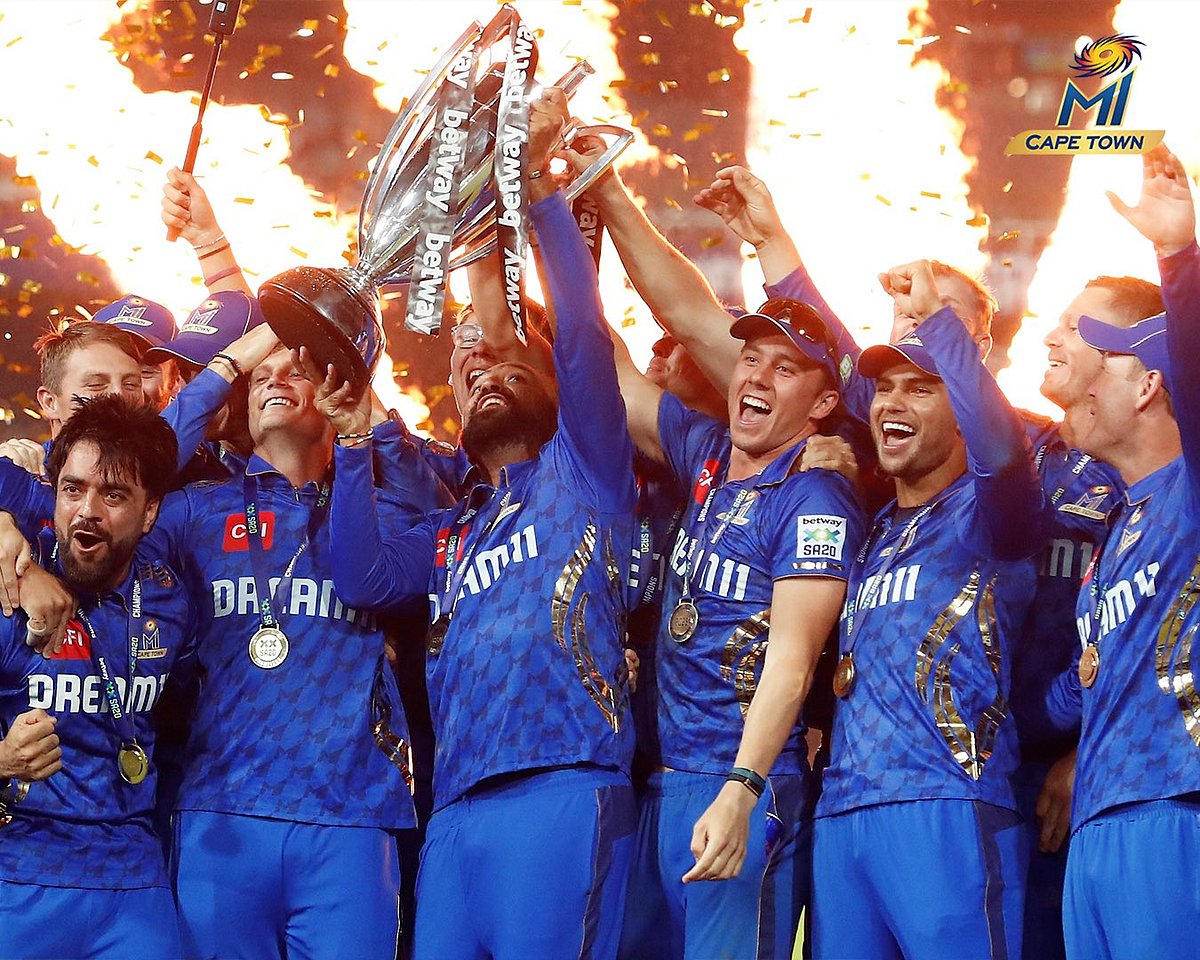 SAT20 : 'சாம்பியன் பட்டம் வென்ற மும்பை கேப்டவுண்!' - எல்லா லீகிலும் சாம்பியனான ஒரே அணி! | MI ...