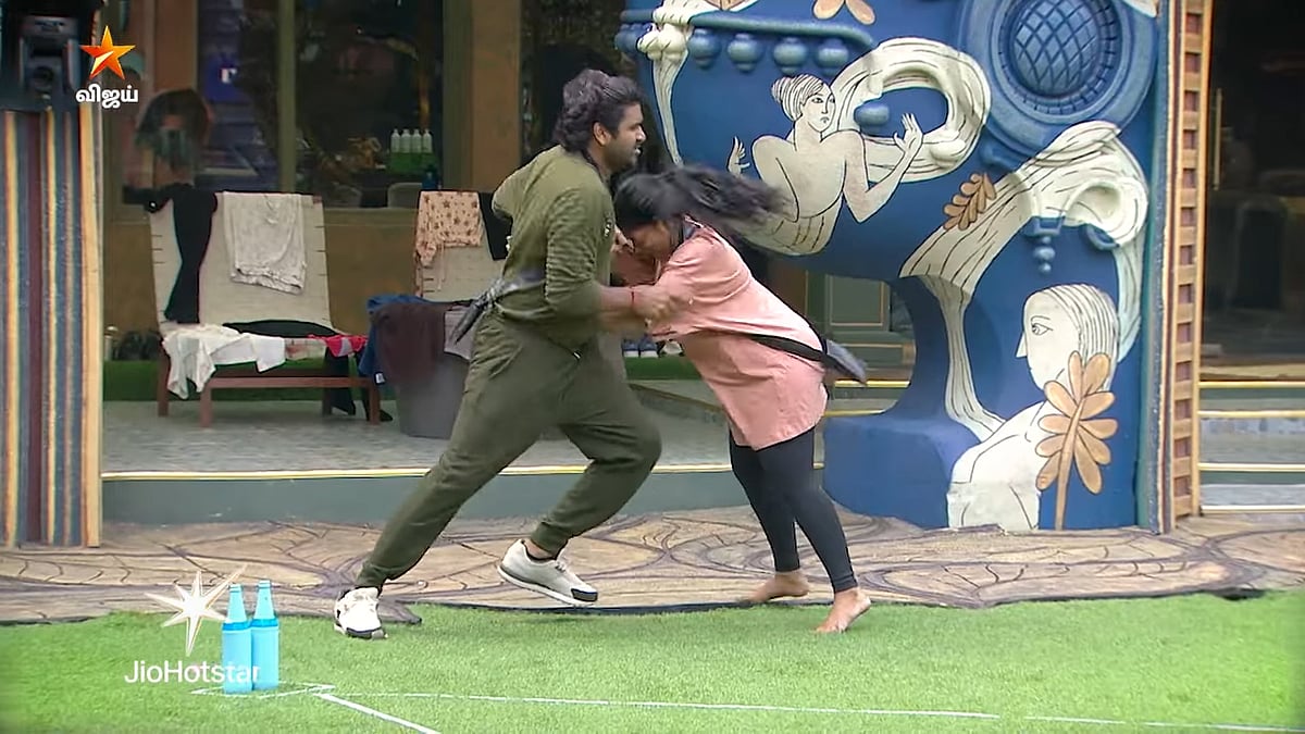 BB Tamil 9: மோதிக்கொண்ட சபரி பார்வதி| vj parvathy and sabari nathan fighting - Vikatan