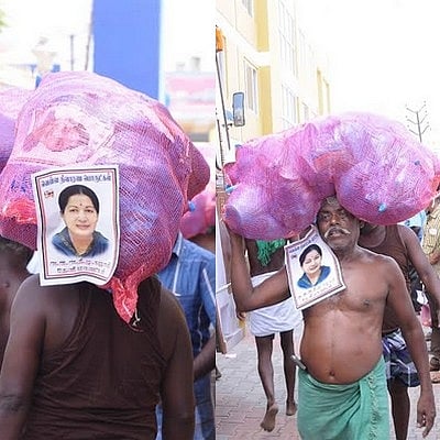 குடம் முதல் பக்கெட் வரை... எல்லாம் ஜெயலலிதா ஸ்டிக்கர்தான்! (படங்கள் ...