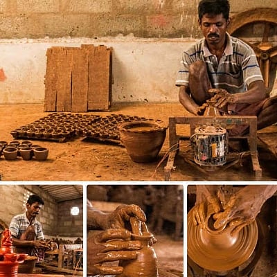 அகல் விளக்குகள் தயாரிக்கும் பணி தீவிரம்! | Mud lamps are getting ready ...
