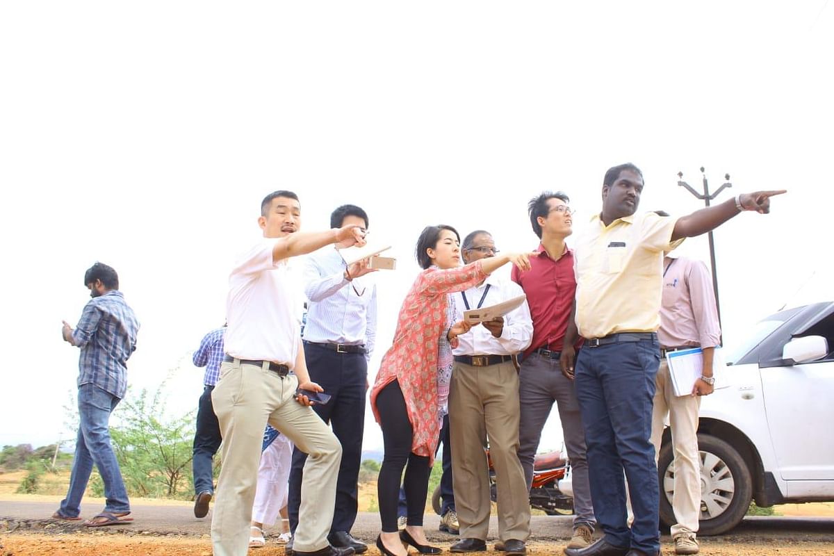 ரூ1264 கோடியில் எய்ம்ஸ் மருத்துவமனை தோப்பூரில் ஜப்பான் நிதிக்குழு நேரில் ஆய்வு Japan Team