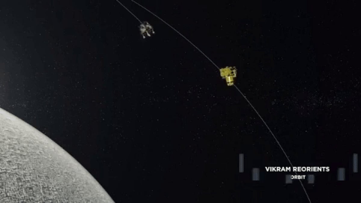 `நிலவை நெருங்கும் சந்திரயான் -2' - ஆர்பிட்டரிலிருந்து விக்ரம் லேண்டரைப் ...