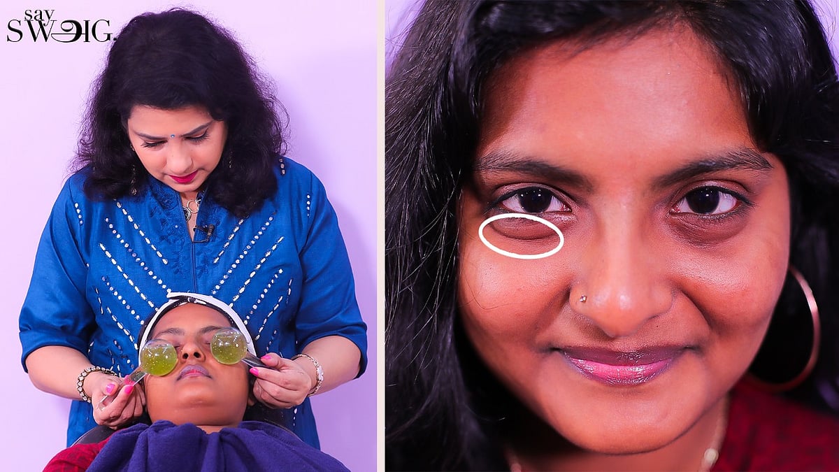 Make your eye bags disappear in 10 mins | homemade eye mask - Vikatan
