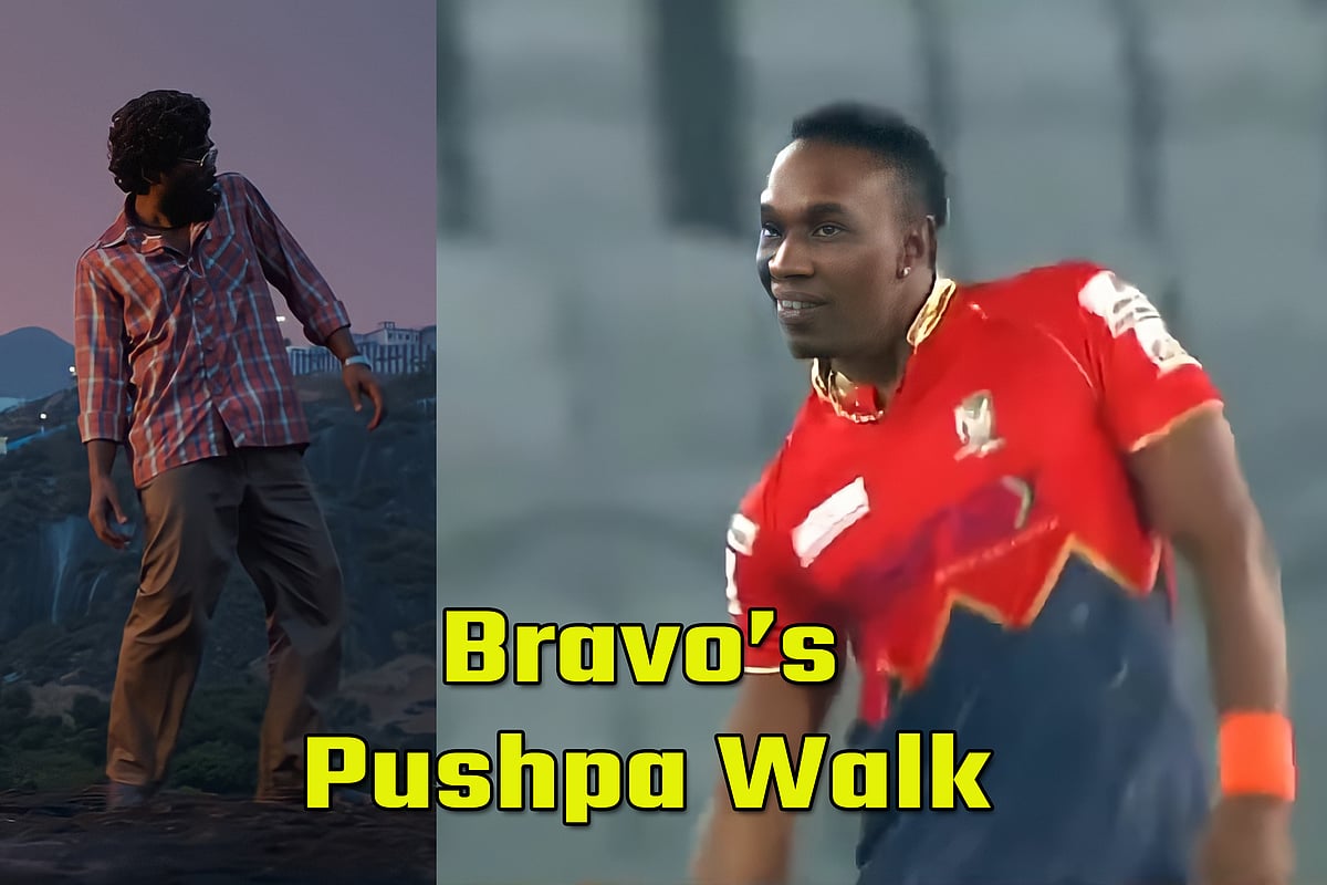 கிரிக்கெட் மைதானத்தில் பிராவோவின் `Pushpa walk' நடனம்! | Video |video ...