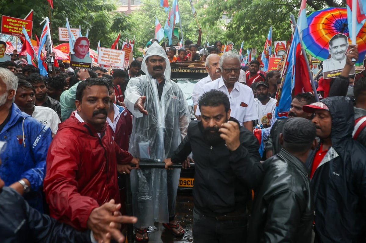 `சீமானுடன் மீண்டும் கைகோர்த்த இயக்குநர் அமீர்!' - நாம் தமிழரின் இந்தி ...