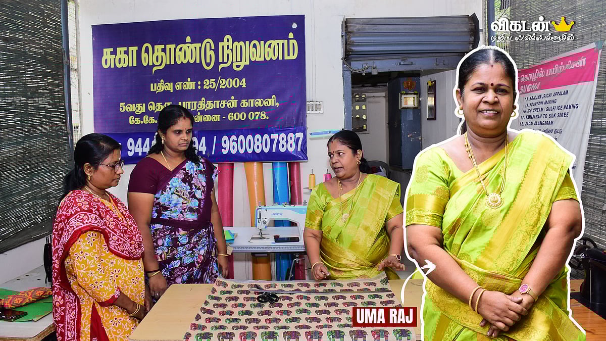 ஓர் ஊசியில் மாறிய வாழ்க்கை... சணல் பொருள்களில் சாதிக்கும் உமா ராஜ் ...